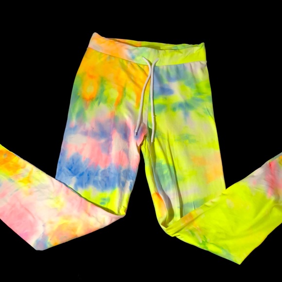 SHEIN | Pants & Jumpsuits | Hp Neon Sweatpants Tie Dye Aesthetic | Poshmark